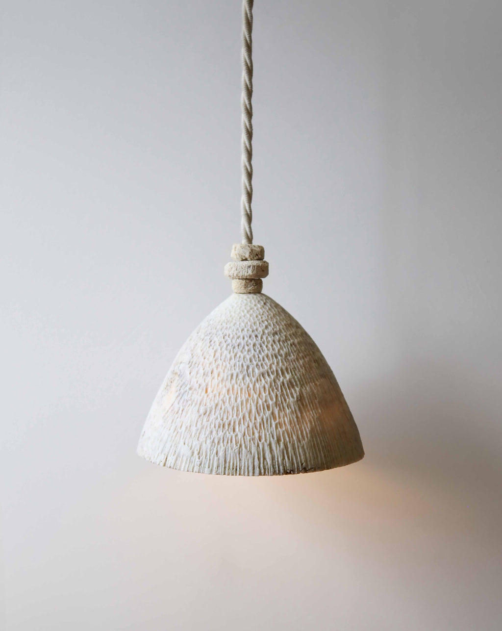 Fossil Coral Cone Hanging Pendant – The Light House Noosa