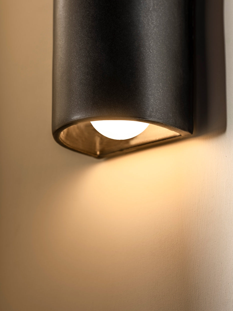 Handmade Ceramic Wall Light IP65 - Slate | Short or Tall – The Light ...