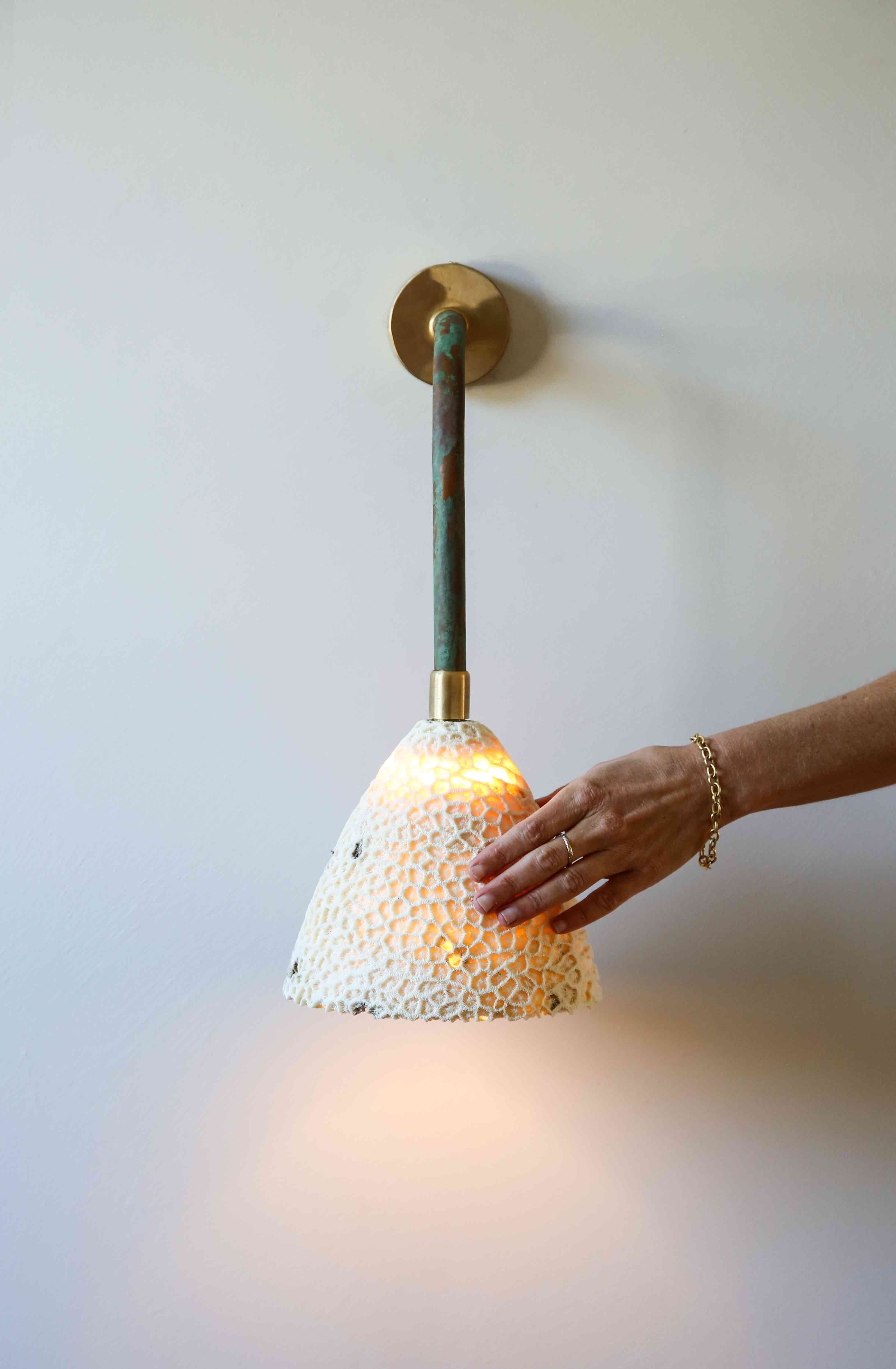 Fossil Coral Arc Cone Wall Light – The Light House Noosa