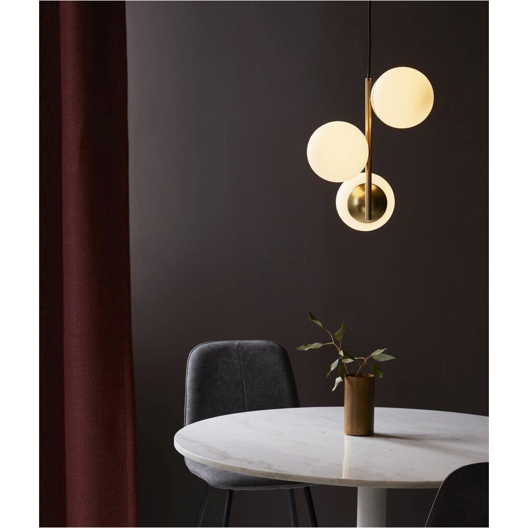 The Ward Opaque Pendant | Brass or Black – The Light House Noosa